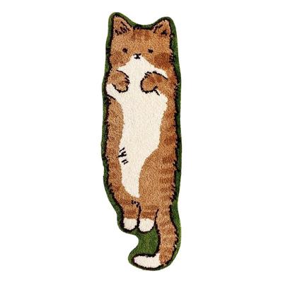 可爱猫猫植绒卧室床边毯防滑地毯