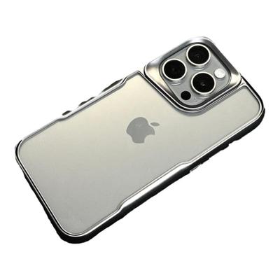 适用苹果17promax手机壳新款透明iPhone16pro钛金灰护甲小蛮腰14pro亚克力防摔13软边硬背壳12高级感15男女套