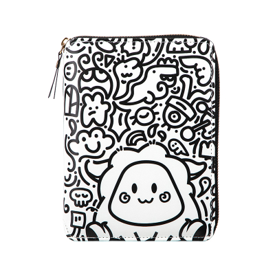 卡杰记事本可拆卸活页拉链包