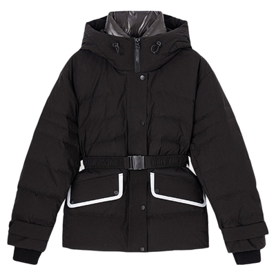 【三防升级】HPLY荷比俪2025冬新款连帽撞色三防工艺鹅绒羽绒服