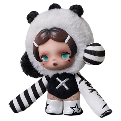 泡泡玛特SKULLPANDA不想不想挂件