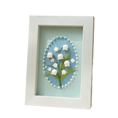 母亲节礼物手工刺绣diy材料包简单珠绣三八妇女节相框画摆台摆件