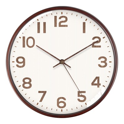 TQJ免打孔实木静音挂钟