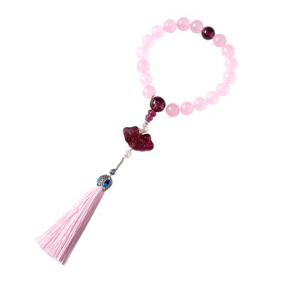 延禧攻略压襟粉玉髓十八子手串