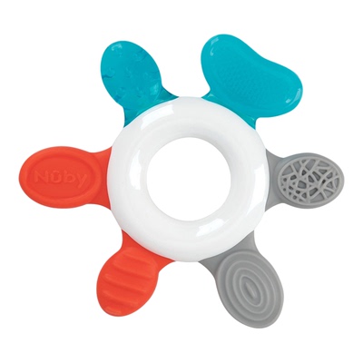 Nuby努比全硅胶婴儿三阶段牙胶组合套装婴幼儿咬咬胶玩具磨牙护齿