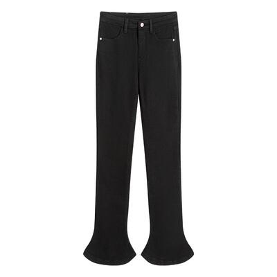 XMOOM商场同款设计感马蹄牛仔裤