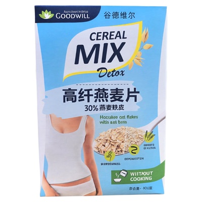 俄罗斯进口高纤燕麦片小麦荞麦健身早餐代餐即食粗粮三合一400克