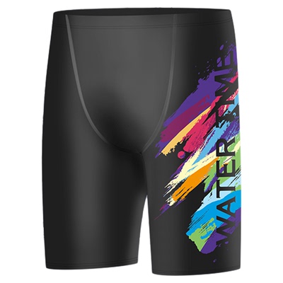 WaterTime泳裤男成人五分裤专业训练耐用速干抗氯男士泳衣游泳