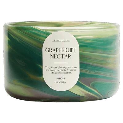 HM家居用品春季新款带玻璃烛台大号香薰蜡烛1218998