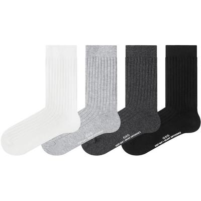 【单双装】GXG男士精梳棉长筒袜夏季吸汗防臭基础款袜子男