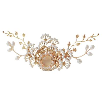 青雀原创古典风头冠月影旗袍配饰