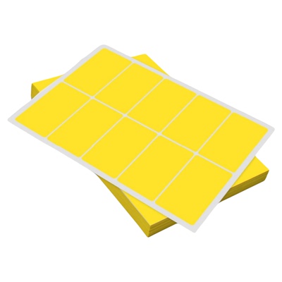 黄色合成纸防水不干胶标签