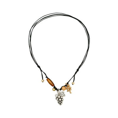 李一桐同款LAZY CIRCLES葡萄树项链女手工编织可调节长毛衣链配饰