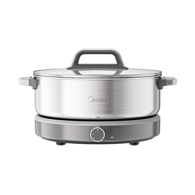 美的电煎锅不锈钢新款电饼铛