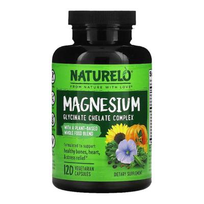 香港直发Naturelo欧米伽甘氨酸镁螯合物助于骨骼心脏健康120粒