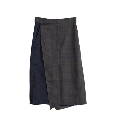 pushBUTTON 春夏款女士格纹拼接半身裙银泰百货精品 301596
