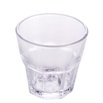 酒吧ktv钢化玻璃加厚耐热八角杯