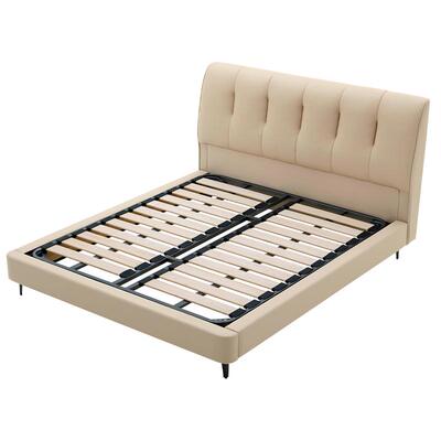 大自然意式风格床架真皮软床B51