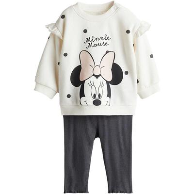【迪士尼系列】HM童装女婴套装春季米妮卫衣长裤1236892