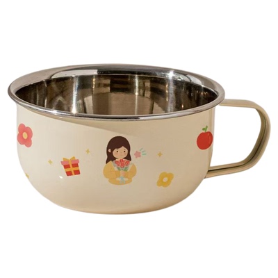 316L不锈钢儿童水杯早餐牛奶杯