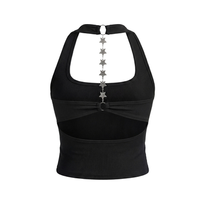 Ames【露背钻链背心美背】