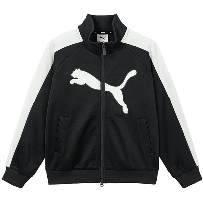 PUMA彪马童装2026春季新款儿童针织便服休闲立领T7条纹运动外套潮