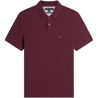 Tommy男装商务净色短袖POLO衫