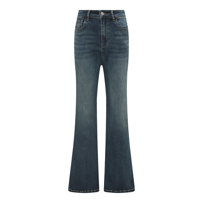 Petit Bari 复古微喇开衩牛仔裤