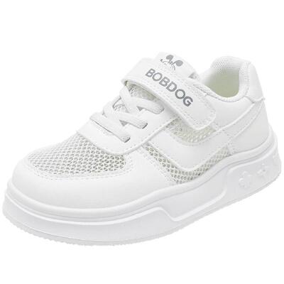 巴布豆童鞋儿童板鞋2026新款夏款男童网面透气小白鞋女宝儿童鞋子