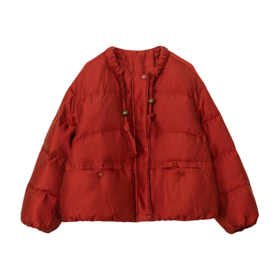 ENJOYME商场同款缎面短款羽绒服