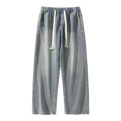 FOG GOETHE美式嘻哈牛仔裤男春秋季高街水洗复古痞帅直筒休闲长裤