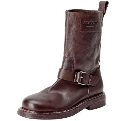 BeauToday英伦风骑士靴真皮