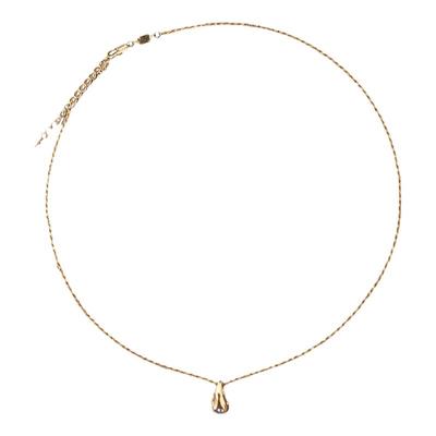 黄铜镀18k金轻奢高级感水滴项链