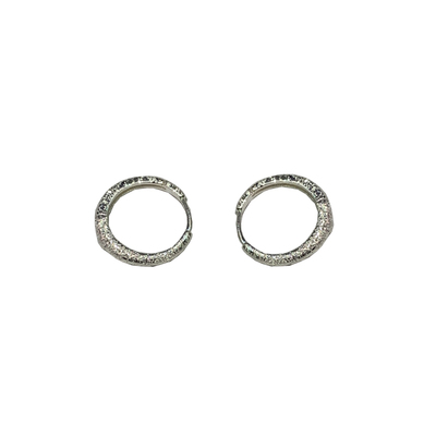 「银色光晕」法式冷淡风纯银耳圈