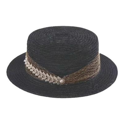 气质时髦沙滩帽显脸小平顶礼帽