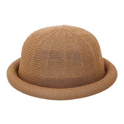 户外休闲小礼帽女士镂空透气卷边