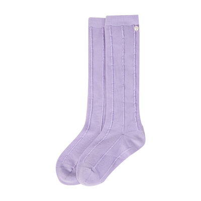 Little Naive女童袜子春秋新款儿童弹力中筒袜儿童甜美珍珠公主袜