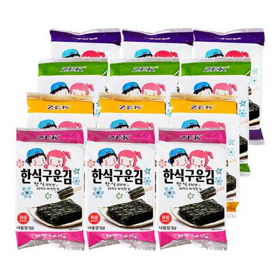 韩国进口ZEK海苔片72包