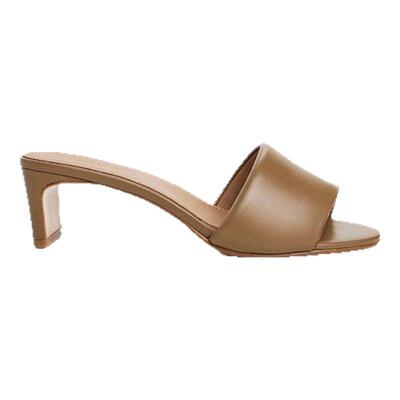 Flattered羊皮扁高跟时尚一字拖