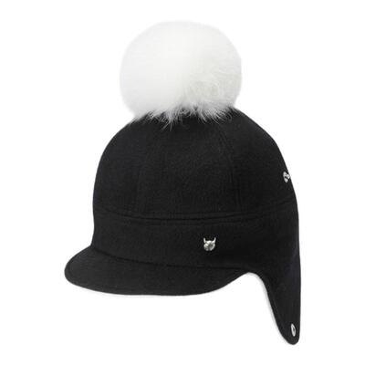 WAAC小恶魔官方秋冬女士PomPom Knit Hat护耳帽子