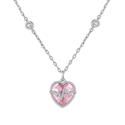 ROSECITY怦然心动粉色爱心项链
