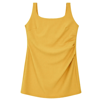 DM100大码修身宽肩吊带连衣裙