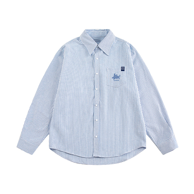 iconslab简约条纹长袖衬