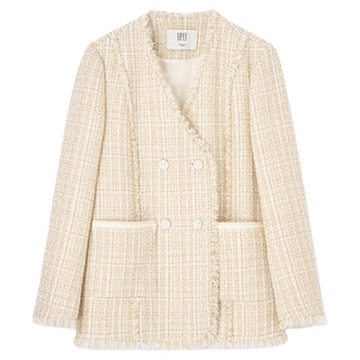 【线上专享】HPLY荷比俪2025冬新款女经典小香粗花呢白鹅绒羽绒服