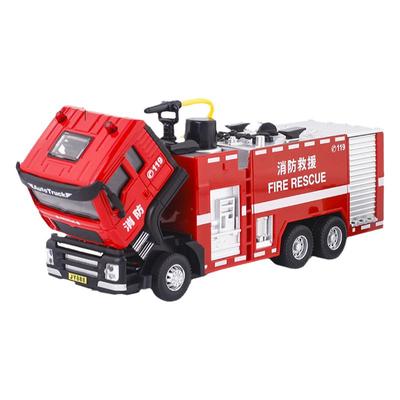 新款可喷水声光回力救火车消防车