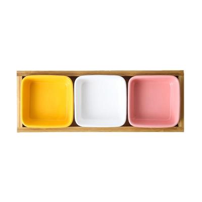 零食碟拼盘撞色家用调味创意陶瓷