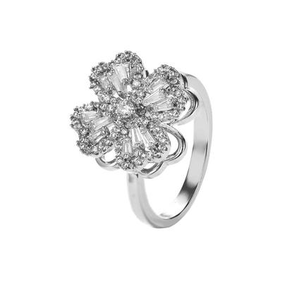 金美澳可旋转四叶草戒指