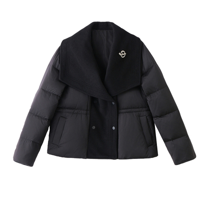 艾莱依羽绒服女短款白鸭绒洋气