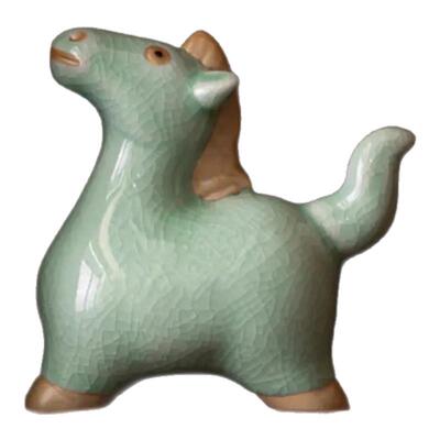 汝山明汝瓷马年骏马家居饰品摆件