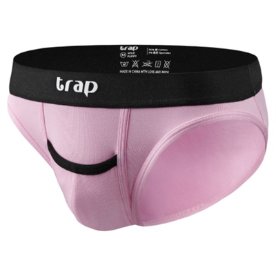 Trap「酷动」系列男式日常低腰U型小兜三角内裤-boy粉